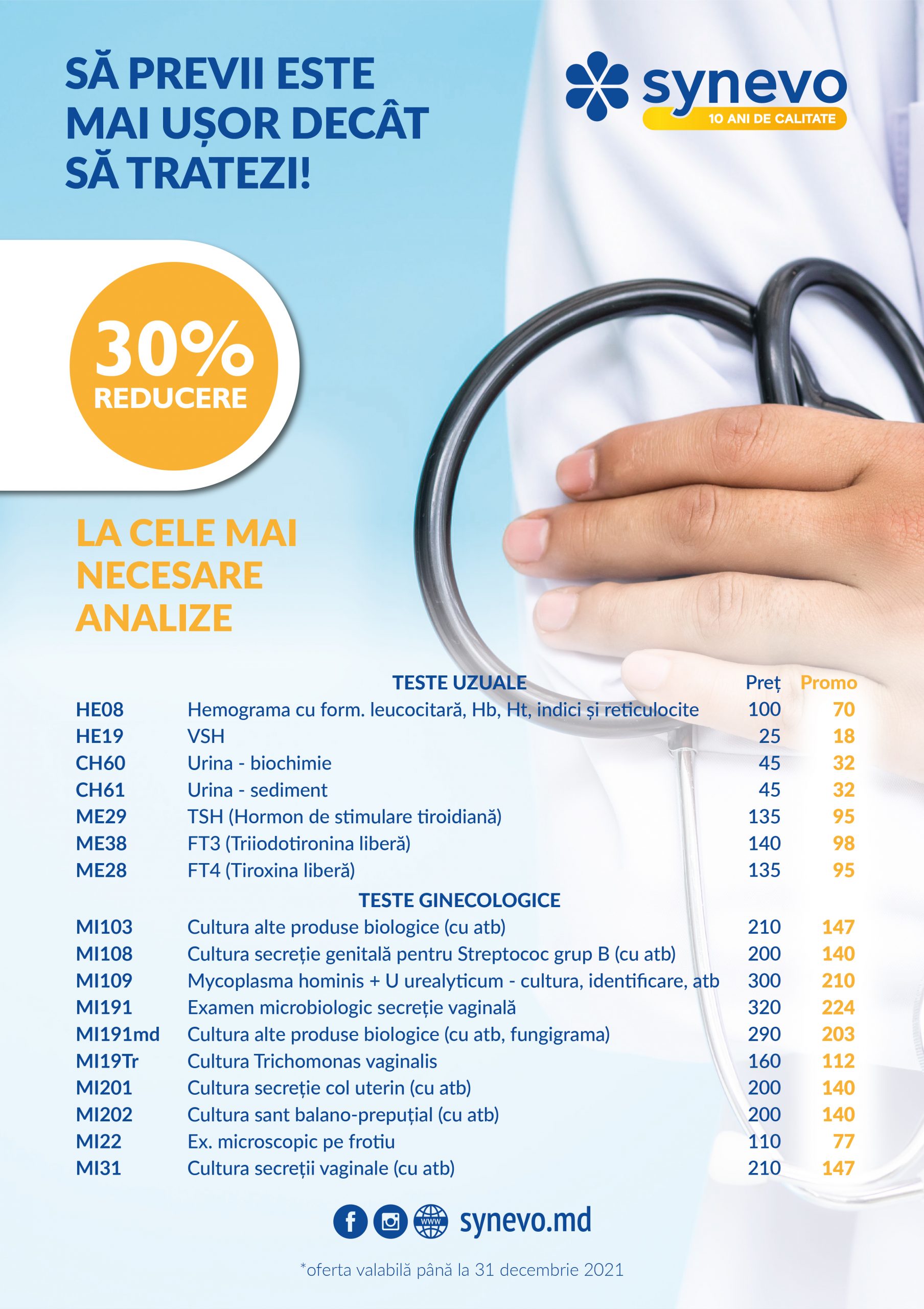 Oferte speciale - Synevo